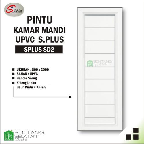Jual PINTU UPVC / PINTU KAMAR/ KAMAR MANDI/ UPVC DOOR SPLUS 800X2000 ...