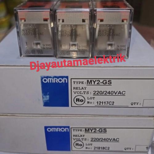 Jual Relay MY2-GS 220VAC / 24VDC / 12VDC / 110VAC Tanpa Lampu OMRON ...