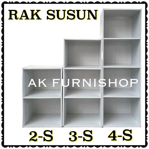 Jual Rak Buku 2 Susun-3 Susun- 4 Susun Serbaguna CREAM - 3 SUSUN PUTIH ...