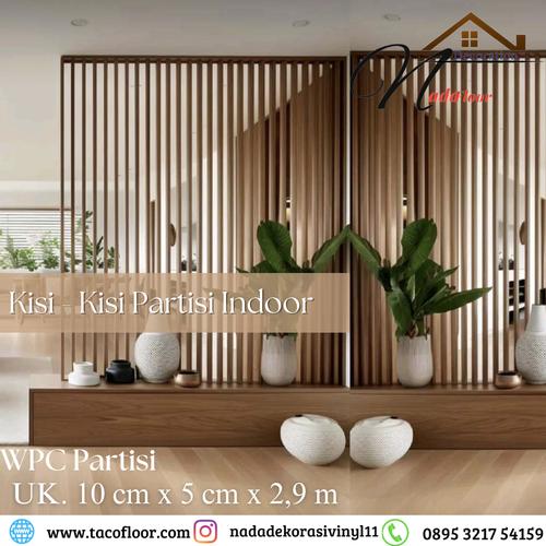 Jual panel kisi kisi wpc partisi hollow 10 cm x 5 cm untuk indoor ...