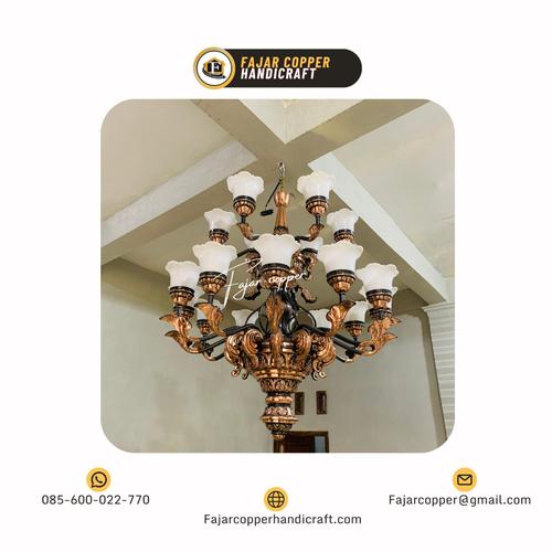 Jual lampu gantung tembaga classic tipe robyong joglo - Kab. Boyolali ...