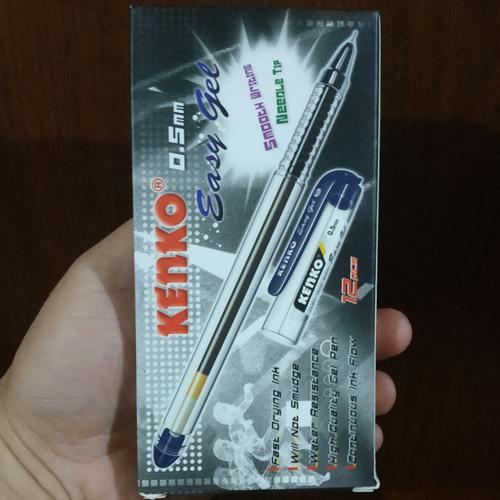 Jual Pulpen Cair Kenko Easy Gel Hitam Ballpen kenko per lusin 12 pcs pen - Kota Makassar ...