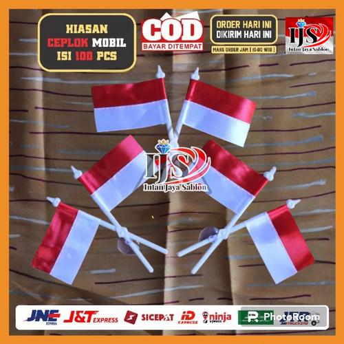 Jual Bendera Ceplok Merah Putih 1 pak isi 100Pcs/ Bendera Merah Putih ...