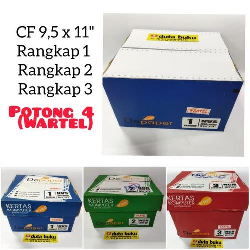 Jual Kertas CF Continuous Form Komputer 9,5 x 11" NCR 4 Ply wartel ...