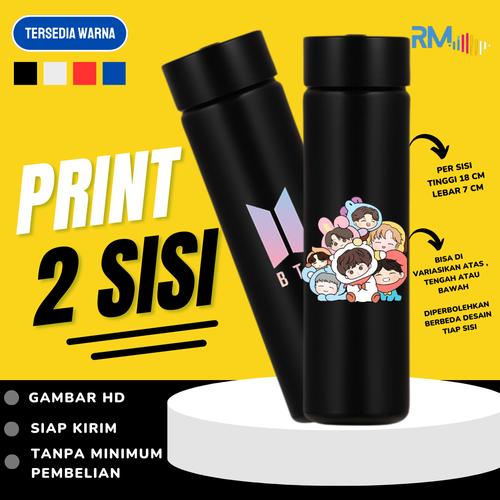 Jual Tumbler Stainless dengan Suhu LED Custom Print UV Aesthetic Tahan ...