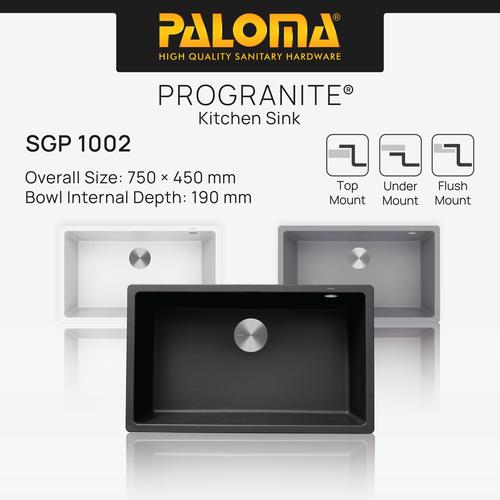 Promo PALOMA SGP 1002 Kitchen Sink Bak Cuci Piring Dapur Progranite 1 Bowl Topmount Undermount ...