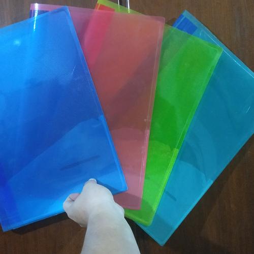 Jual Map Plastik Transparan Folio Snell Lubang Merek SiKA berwarna model map snell plastik tebal ...