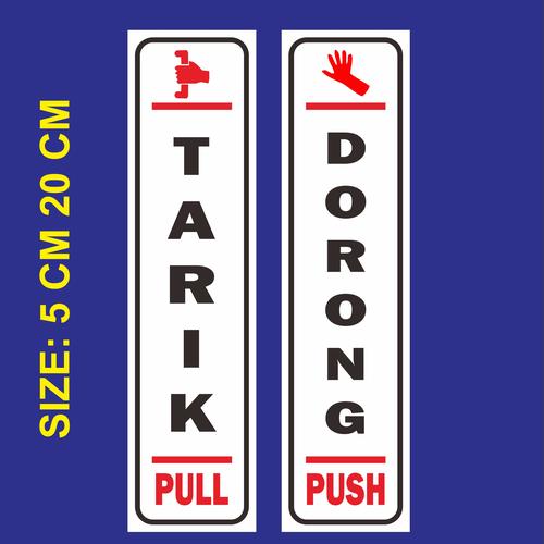Jual SIGN LABEL STICKER DORONG TARIK PINTU - DOOR SIGN PULL PUSH ...