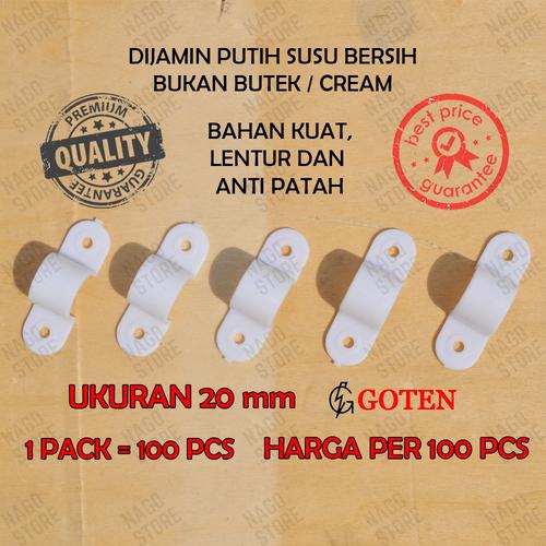 Jual KLEM CLAMP PIPA PVC CONDUIT LISTRIK OMEGA PUTIH GRADEORI CLIPSAL ...