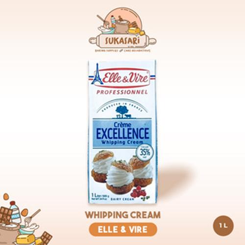 Jual Elle vire whipping cream 1lt heavy cream krim kental dairy cream ...