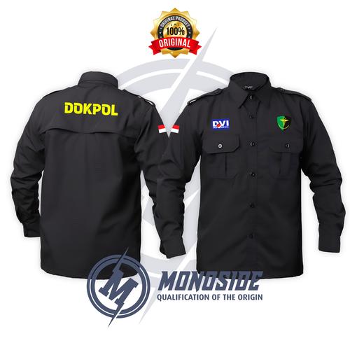Jual KEMEJA PDL PDH / KEMEJA DOKPOL / BORDIR - Hitam, XXXL - Kab ...
