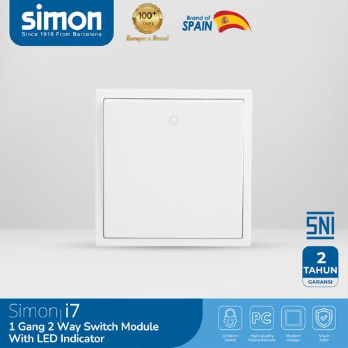 Jual SIMON i7 1 Gang 2 Way Switch Module With LED Indicator / Saklar ...