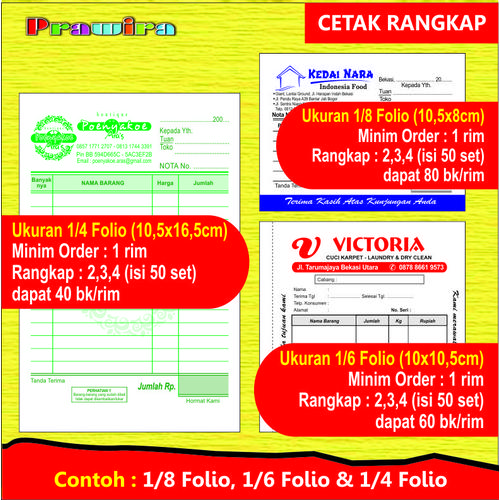Jual Cetak Custom Nota / Kwitansi / Invoice / Faktur / Surat Jalan ...