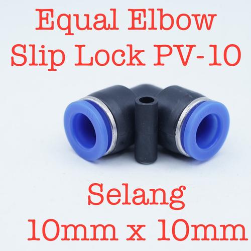Jual PV-10 PV10 Konektor Fitting Elbow L Slip Lock Selang 10mm X 10mm L ...