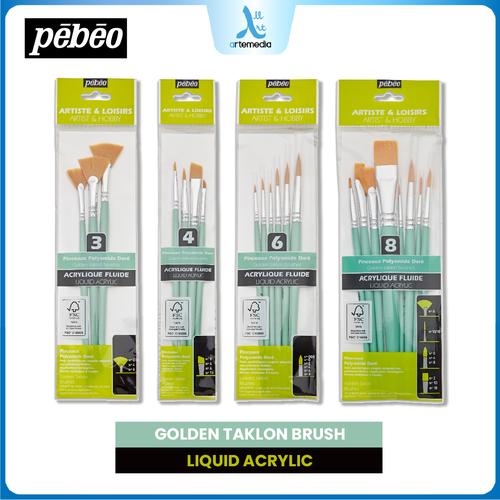Jual Pebeo Golden Taklon Liquid Acrylic Brush Set Artist & Hobby Brush ...