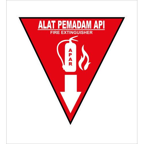 Jual SIGN STIKER SAFETY RAMBU K3 APAR Label Sticker Segitiga Uk. 30 x ...