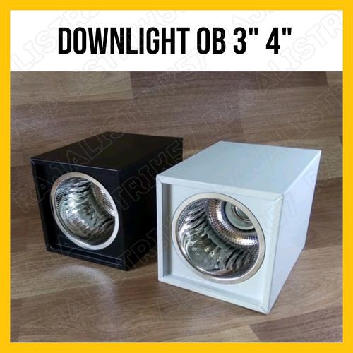 Jual KAP RUMAH LAMPU DOWNLIGHT OUTBOW KOTAK 4" 3" INCH PUTIH DAN HITAM ...