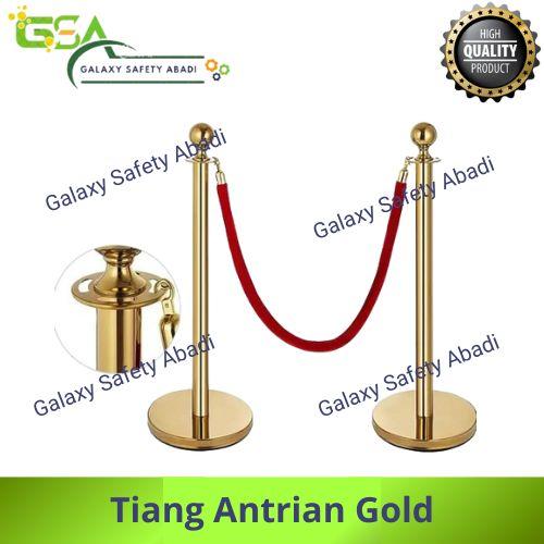 Jual Tiang Antrian Stainless Gold Queue Line Gold Standing Barrier ...