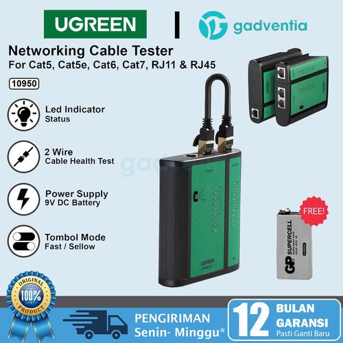 Jual UGREEN Lan Tester Cable Tester Alat Penguji Kabel Modem Internet ...
