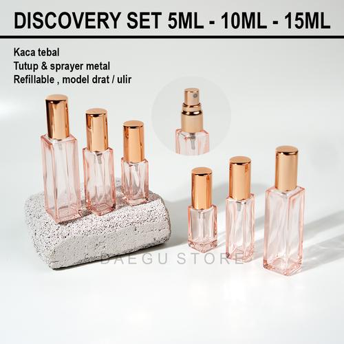 Jual Botol Parfum Spray Kaca Tebal - PINK TRANSPARAN Refill Tester Mini ...