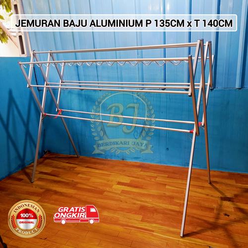 Promo Jemuran Baju / Pakaian Bahan Alumunium Tahan Karat Ukuran ( P 135cm x T 140cm ) - Kota ...