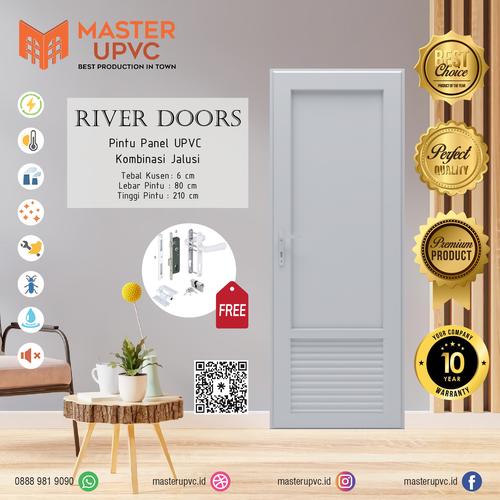 Jual River Door - Pintu UPVC plus Kusen Kombinasi Kaca Putih - Serat Kayu - Kota Tangerang ...
