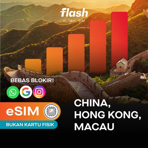 Jual eSIM China, Hong Kong & Macau Flash Global SIM Internet eSIM ...