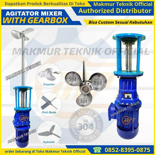Jual Agitator Mixer Stainless 304 0.75Kw 1HP 220V With Gear Box ...