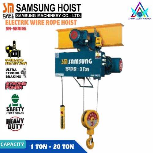 Jual SAMSUNG Electric Wire Rope Hoist 3Ton Type SN-H6--MH Single Girder ...