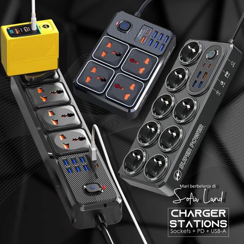 Promo Stop Kontak Moxom Kabel Terminal Charger Charging Socket USB Type ...
