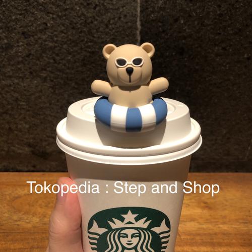Jual Starbucks Stopper Lid For Hot Cup - Bear Boy Summer 2024 - Limited ...