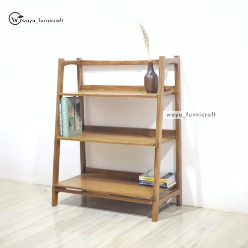 Jual rak display kayu jati minimalis / rak hias kayu jati minimalis ...