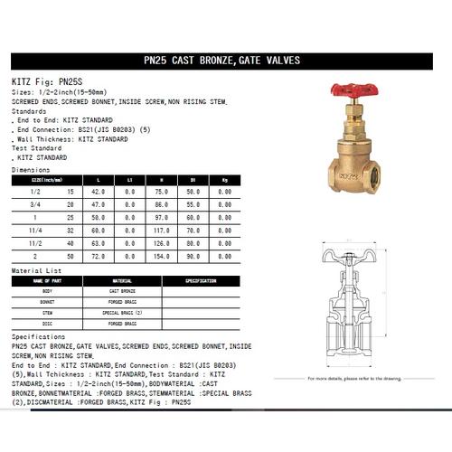 Jual GATE VALVE KITZ PN 25 Bronxe Screw - Jakarta Timur - LASTARI JAYA ...