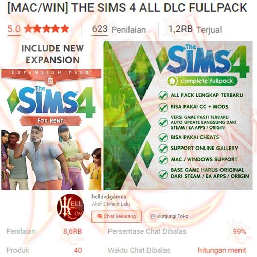 Jual THE SIMS 4 FULLPACK ALL DLC FOR THE SIMS 4 ORIGINAL [MAC/WINDOWS ...