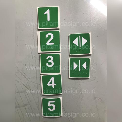 Jual stiker braille tempel tombol lift - 4x4 isi 7 pcs - Kota Surabaya ...