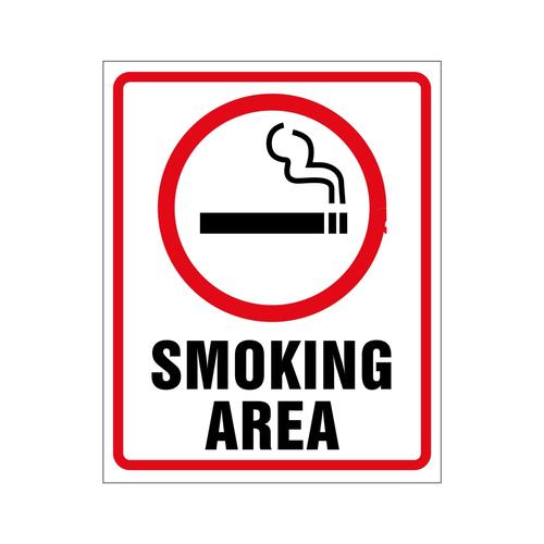 Promo Stiker VINYL SMOKING AREA, SMOKING AREA/ 20x25 sign RAMBU K3 ...