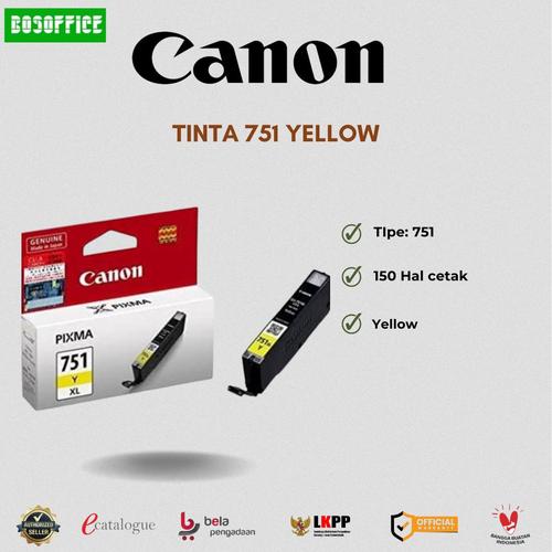 Jual Tinta Printer canon Tipe 751 varian Yellow - Jakarta Barat ...