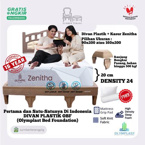 Jual Paket Ranjang + Kasur Busa Olympic Zenitha Ranjang Plastik Olymplast OBF TALL OBF SHORT ...