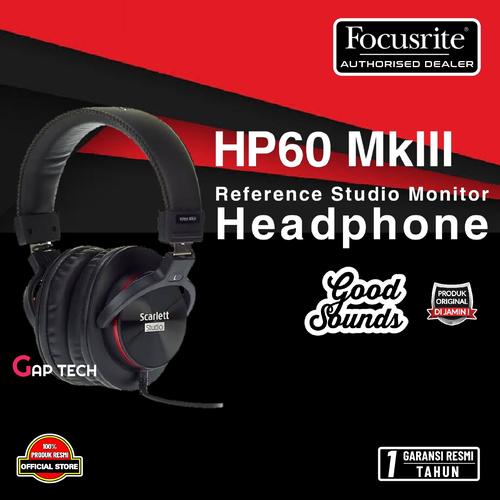 Promo Focusrite Scarlett HP 60 / HP60 MKIII / MK3 / 3rd Over Ear ...