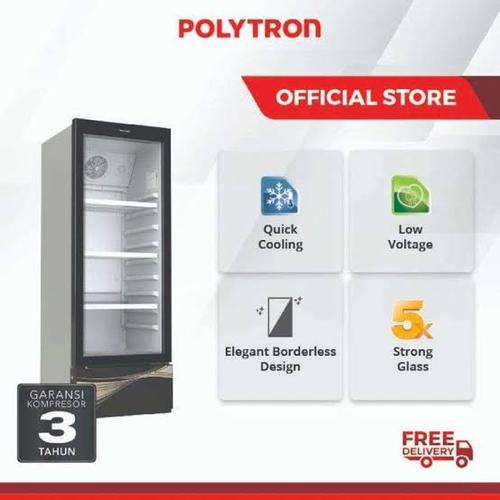 Jual POLYTRON Showcase 3 rak 180 Litres SCN 187 Borderless Design ...