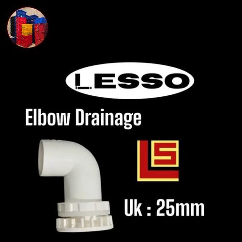 Jual LESSO ELBOW DRAINAGE/BOTTOM DRAIN PIPA PIPE U-PVC BY 3 PAWNS-25MM ...