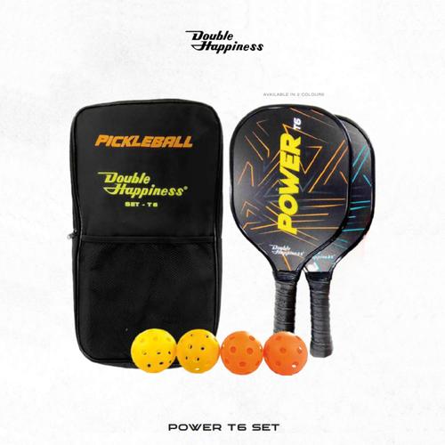 Jual Paddle Pickleball Set (Isi 2 Paddle) Double Happiness Power T6 ...