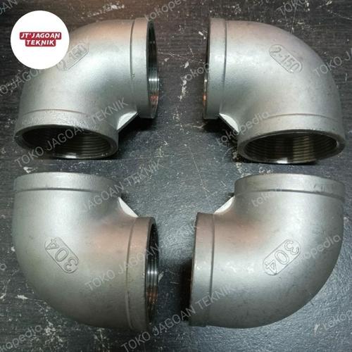 Jual Elbow knee 1" inch stainless SS304 drat dalam 90 derajat HQ ...