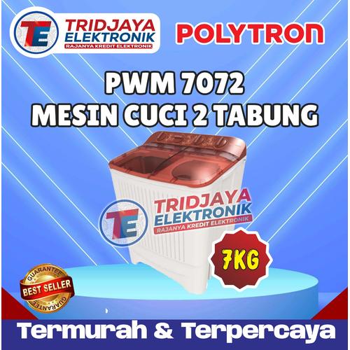 Jual mesin cuci 2 tabung polytron 7kg pwm 7072 termurah bergaransi ...