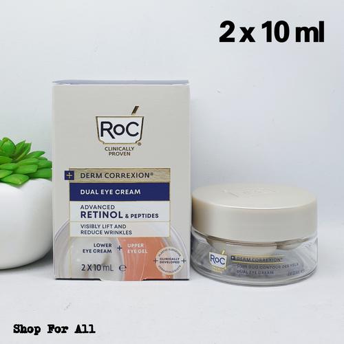Jual ROC Derm Correxion Dual Eye Cream Advanced Retinol & Peptides 2 x ...
