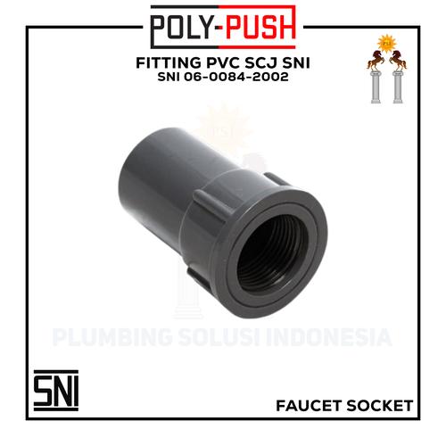 Jual Polypush Sok Drat Dalam Faucet Socket Fitting Pipa PVC SNI 3 Inch ...