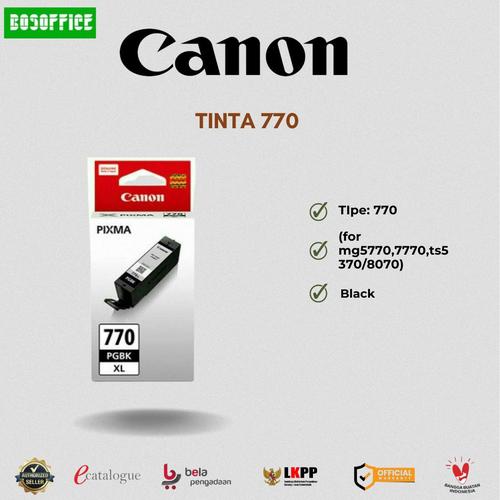Jual Tinta Printer Canon Tipe 770 Black - 770 PROMO - Jakarta Barat ...