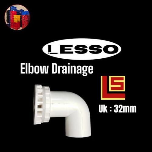 Jual LESSO ELBOW DRAINAGE/BOTTOM DRAIN PIPA PIPE U-PVC BY 3 PAWNS-32MM ...
