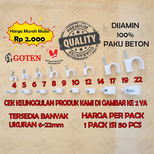 Jual KLEM KABEL LISTRIK PLASTIK PAKU BETON ASLI UKURAN NOMOR 14 17 19 ...