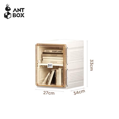 Promo ANTBOX Rak Buku / Lemari Buku Minimalis Transparan Susun Pintu Magnet Kokoh - 1 BARIS 2 ...